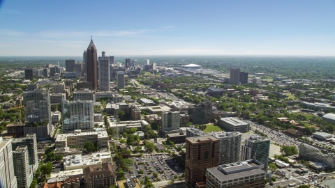 Midtown buildings and skyscrapers, Atlanta, Georgia Aerial Stock Photo ...